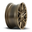 Set 4 19" Niche M191 Gamma 19x9.5 Matte Bronze 5X4.5 Wheels 35mm Rims ...