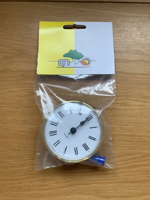 72mm Clock Round Brass Surround Quartz Caravan Motorhome Boat PLS | eBay UK
