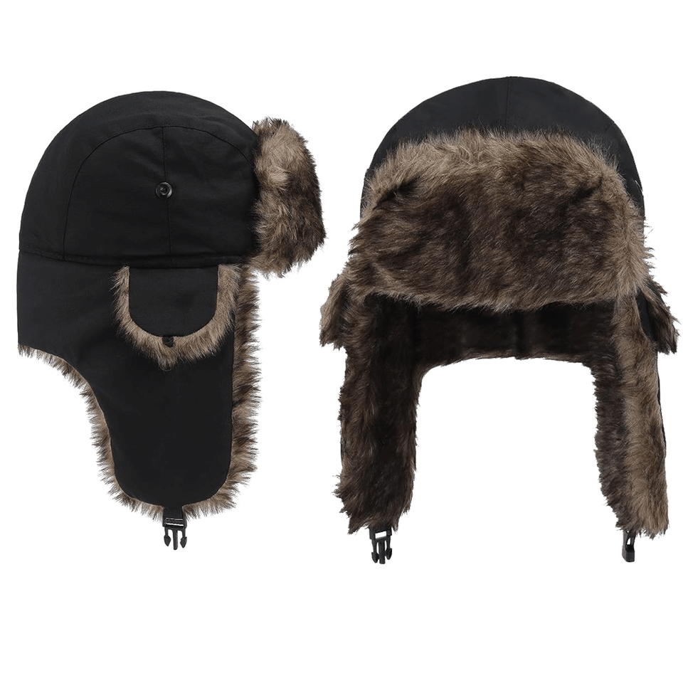 Men Women Russian Winter Warm Trapper Aviator Hat For Outdoor ...