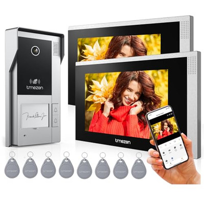 VIDEO DOOR INTERCOM RING SYSTEM for 1/2 FAMILIES 2x 7''' Monitor 2MP | eBay