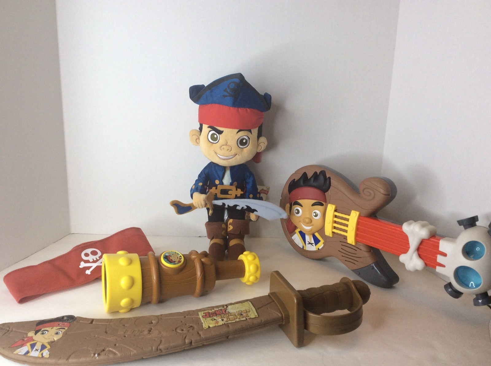 Disney Junior Jake And The Neverland Pirates Toy Lot Doll Guitar Sword ...