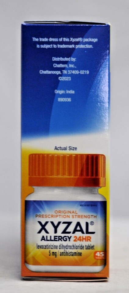 Xyzal Allergy 24HR levocetirizine dihydrochloride 5mg antihistamine 45 ...