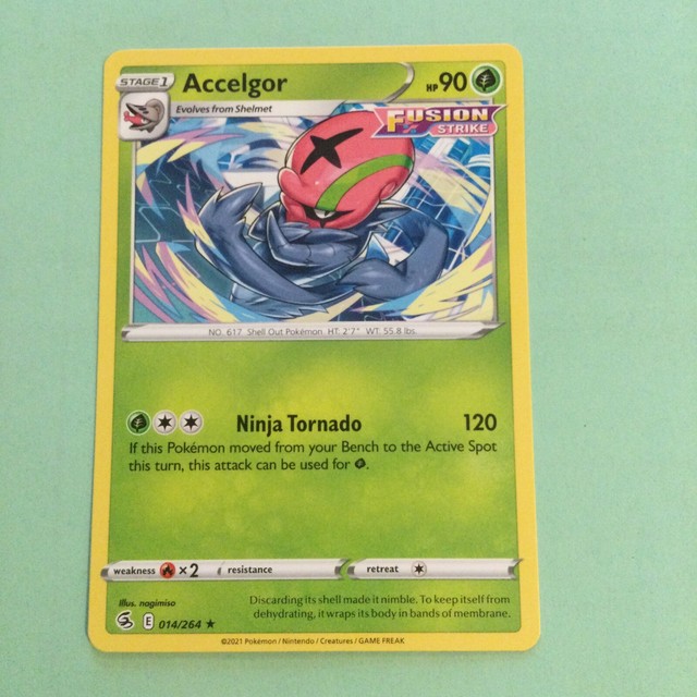 Pokémon TCG Accelgor Fusion Strike 014/264 Reverse Holo Rare for sale ...