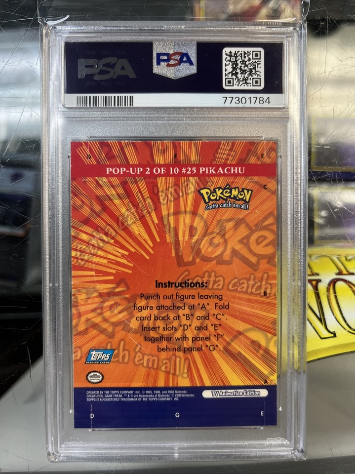 2000 Topps Pokemon TV #2 Pikachu Pop-Up Animation Series 3 PSA 9 ...