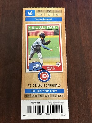 St Louis Cardinal At Chicago Cubs 7/27/2012 Ticket Stub Berkman ...