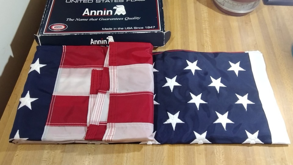 Annin 3'x5' United States Flag,nyl-glo,box,2008,coa,operation freedom ...