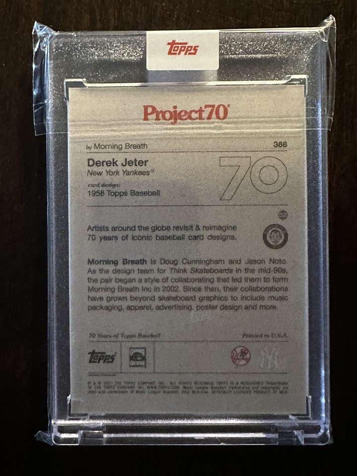 2021 Topps Project 70 Card #368 Derek Jeter 1958 by Morning Breath | eBay