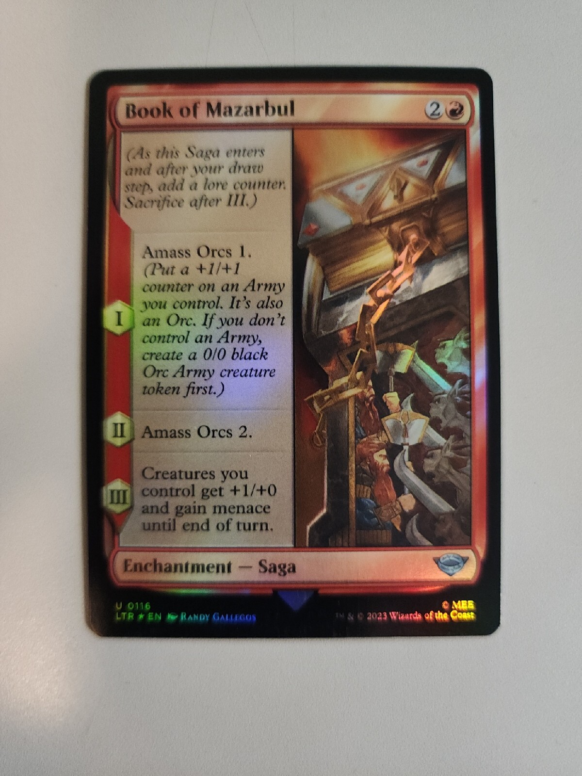 MTG Book of Mazarbul LotR Tales of Middle-earth 0116 Foil Uncommon | eBay