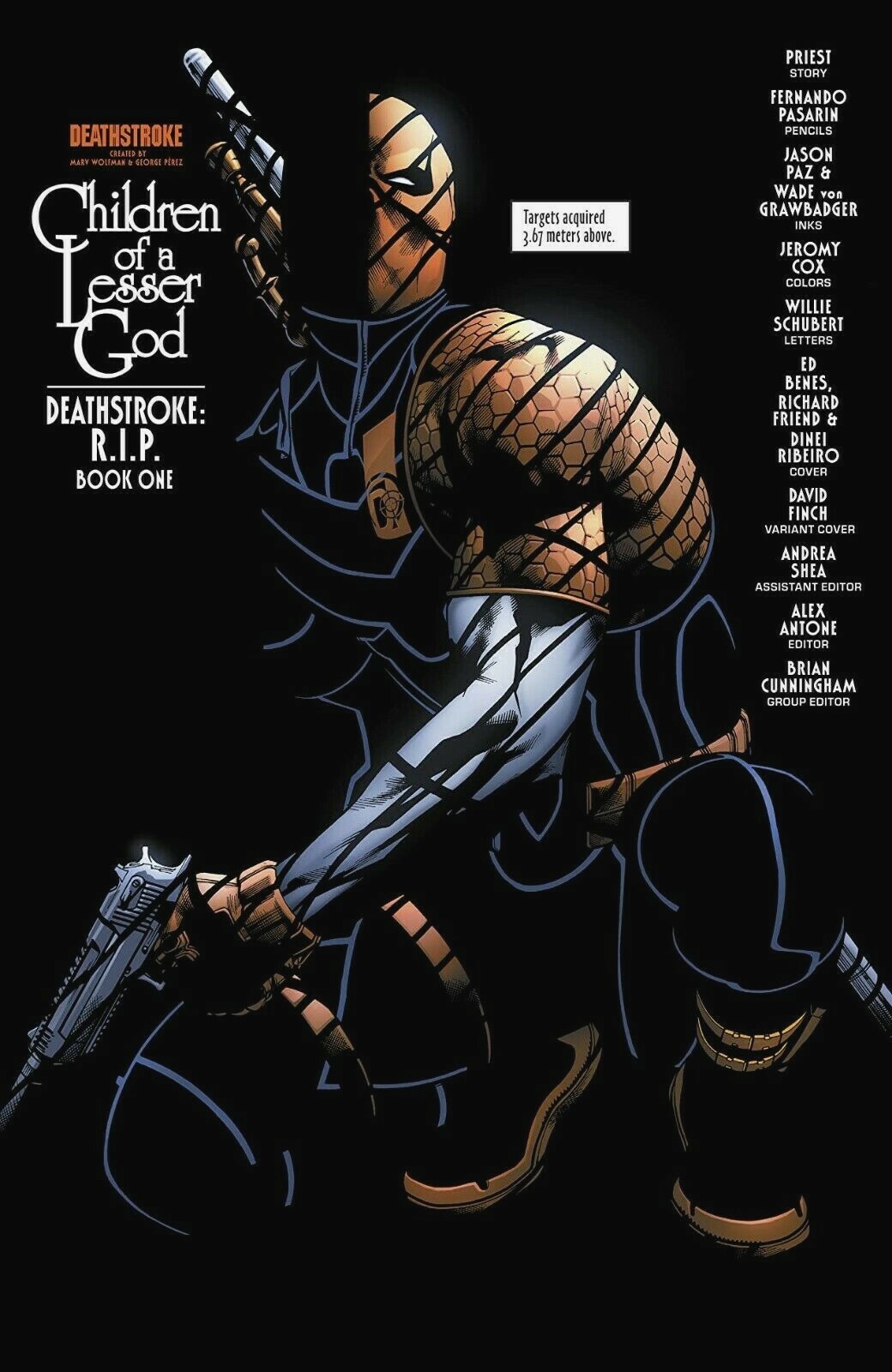 Deathstroke Comic 45 Cover B Card Stock Variant David Finch First Print ...