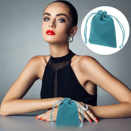 12Pcs Drawstring Jewelry Bags Trinket Packing Bags Crafts Storage Bags ...