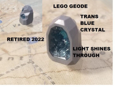 LEGO Minifigure Rock Crystal GEODE Light Blue Minerals Translucent ...