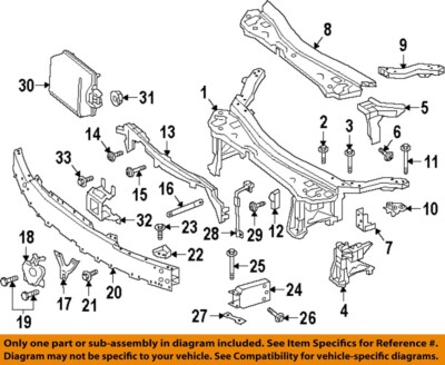 MERCEDES OEM 17-21 CLS450 Radiator Support-Vertical Support 2138980100 ...