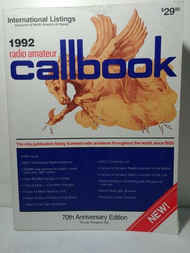 1992 Radio Amateur Callbook INTERNATIONAL DX | eBay