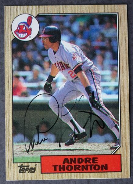 Cleveland Indians Andre Thornton Autographed signed 1987 Topps baseball ...