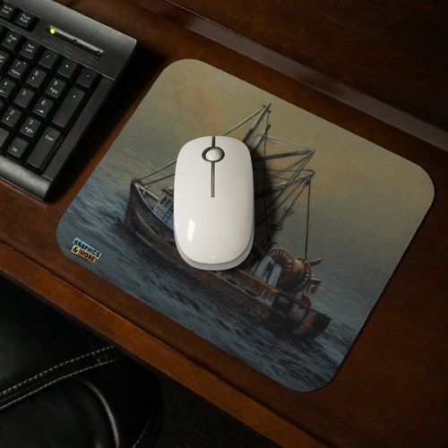 Fishing Boat Ocean Mist Low Profile Thin Mouse Pad Mousepad | eBay