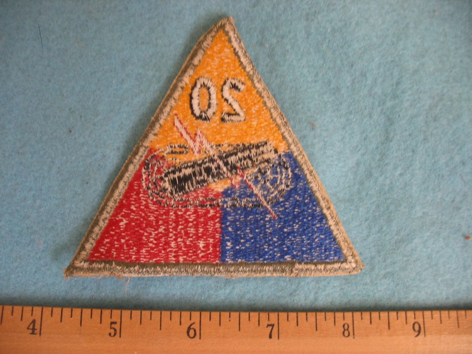 Original unused WWII US Army 20th Armored Division shoulder patch | eBay