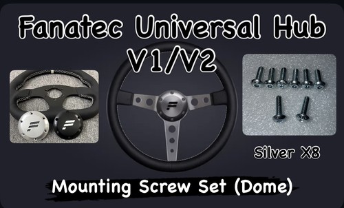 Fanatec Universal Hub V1/V2 Wheel Mounting Dome Screw Set X8 Silver ...