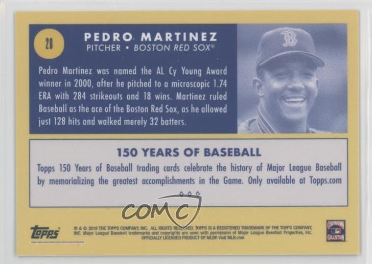 2019 150 Years of Baseball On Demand Records and Award Winners Pedro ...
