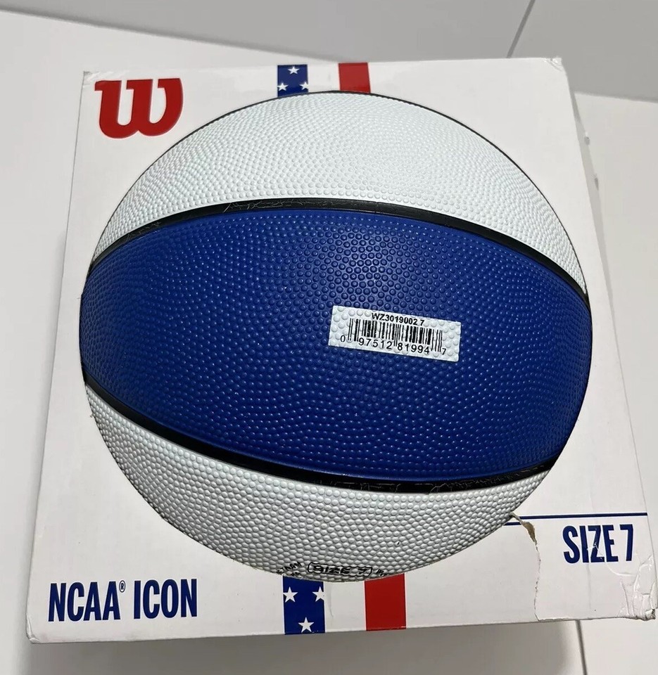Wilson NCAA Icon Basketball Size 7 Blue And White 29.5 | eBay