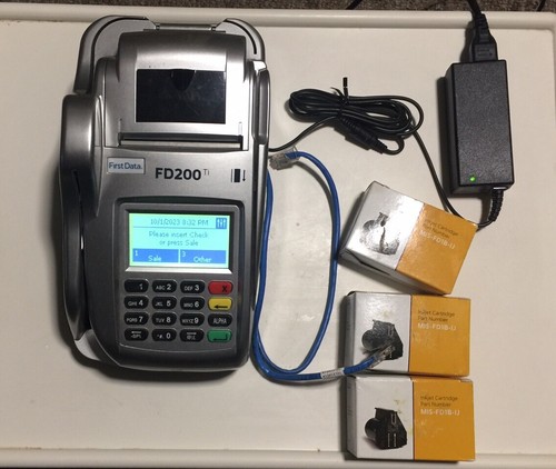 FD200 First Data Check Cashing With 3 Inkjet Cartridges And Ethernet ...