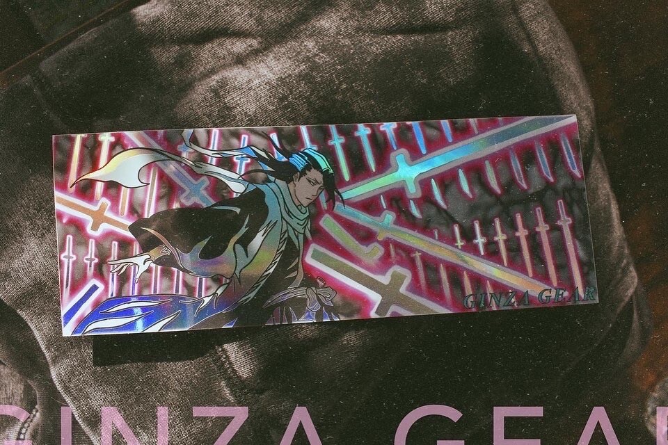 BYAKUYA Sticker Slap Spot Holographic Weatherproof 8”x3” Anime BLEACH ...