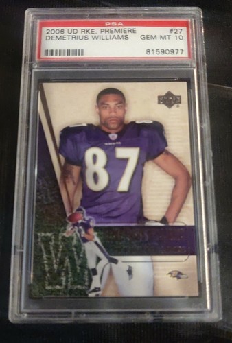 2006 Upper Deck Premiere 27 Demetrius Williams PSA 10 Baltimore Ravens ...