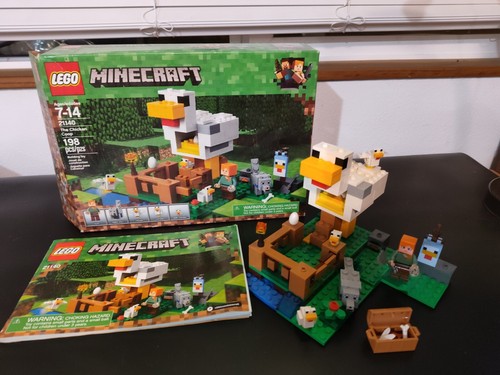 RETIRED LEGO Minecraft 21140 The Chicken Coop with Minifigures, Manual ...