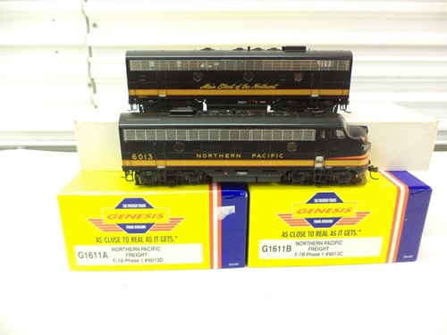 Athearn Genesis Ho G1611, F-7AB locomotive set, Northern Pacific 6013 ...