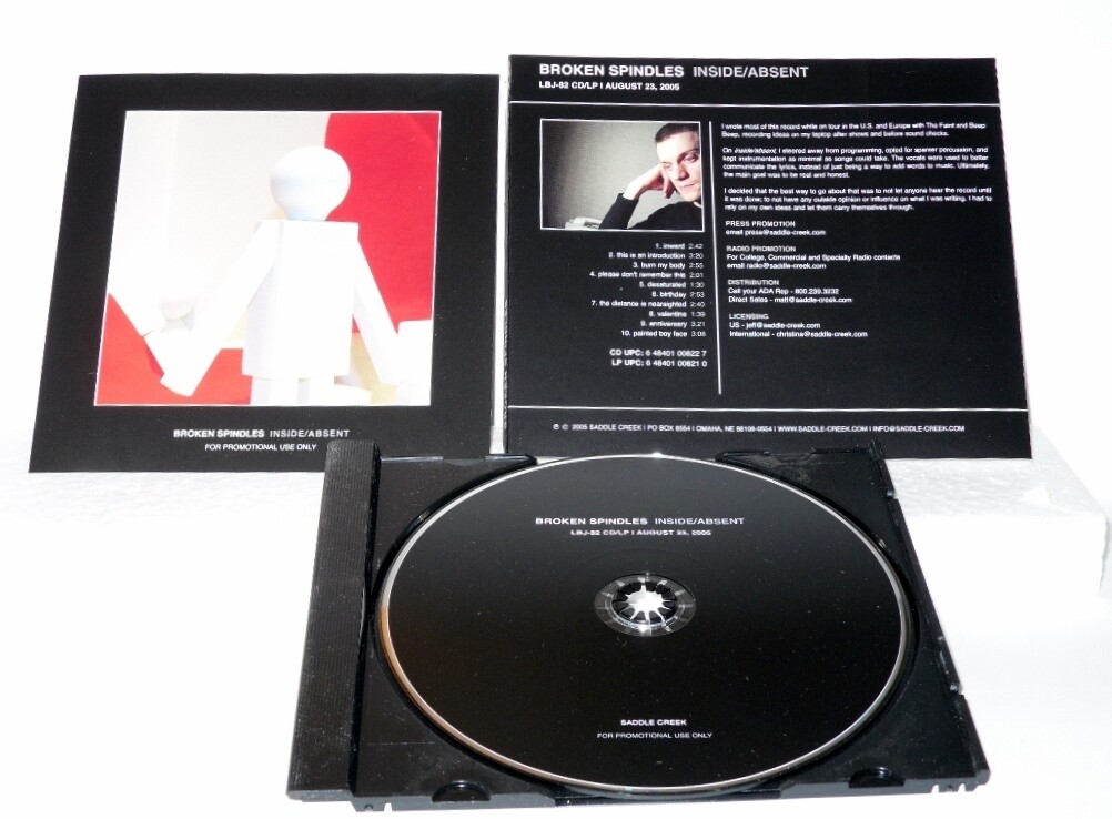 Broken Spindles - Inside/absent Promotional ONLY CD - LB ** Free ...