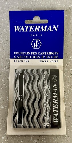 Waterman Ink Cartridges - 8 pack Black Noir Refill | eBay