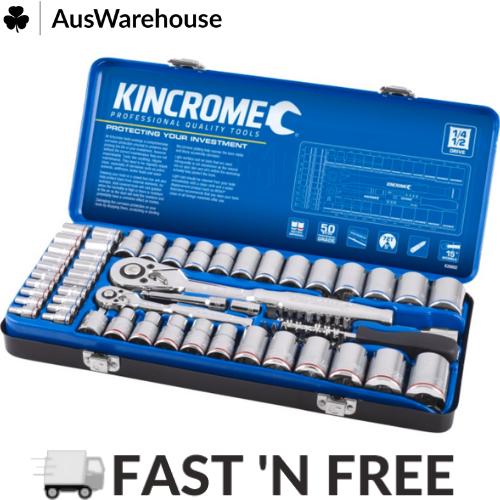 Kingcrome 69 Pcs Drive Metric and Imperial Socket Bolt Head Set Rachet ...