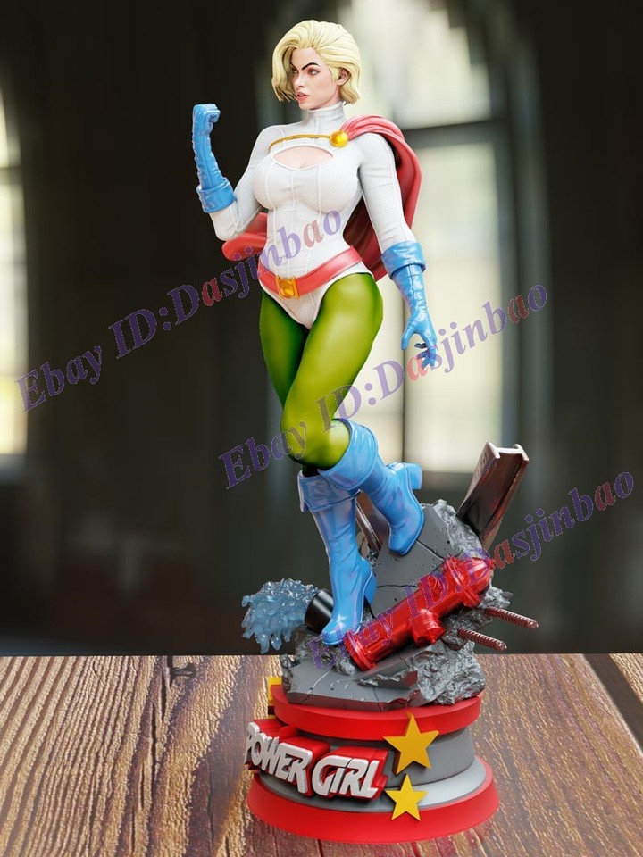 Power Girl Figure 1/8 1/6 3D Print Model Kit Unpainted Unassembled 2 ...