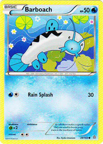POKEMON CARD BARBOACH 39/160 NO 339 WHISKERS POKEMON TCG CCG | eBay