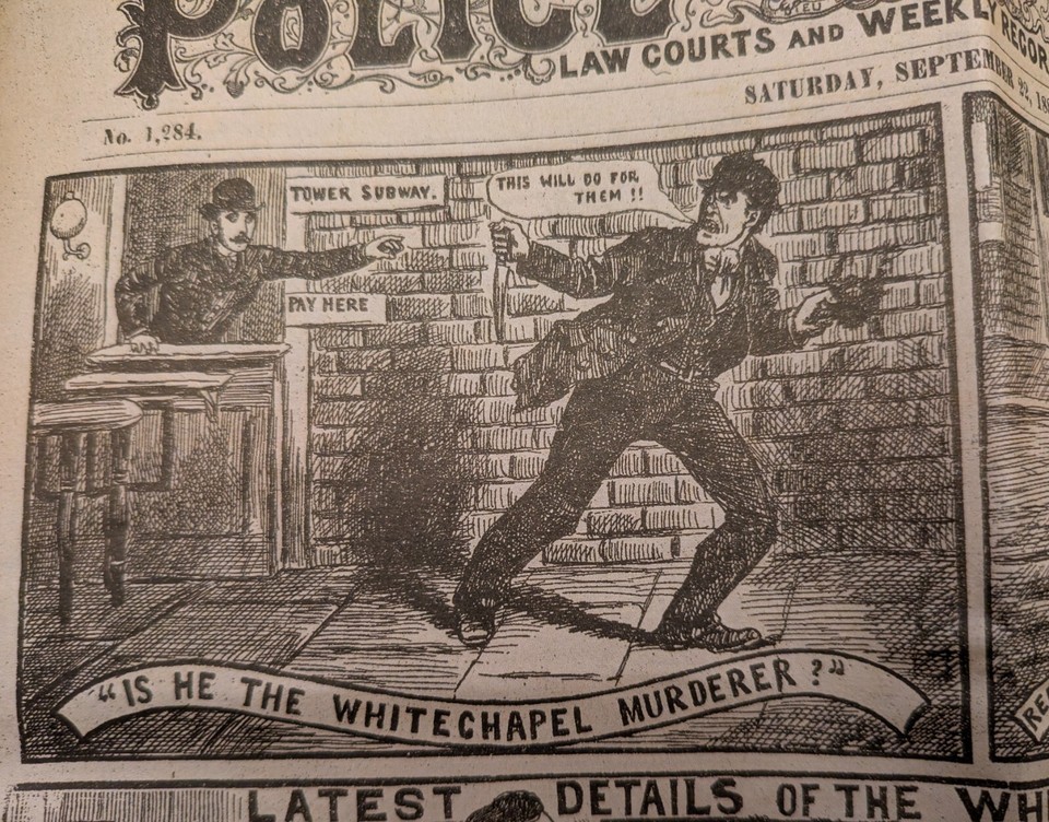 JACK THE RIPPER 1888 NEWS PAPER Police News Old London Mystery Vintage ...
