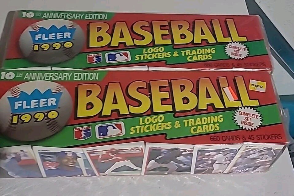 2 Boxes Of 1990 Fleer Baseball Complete Set 660 Cards Factory Sealed ...