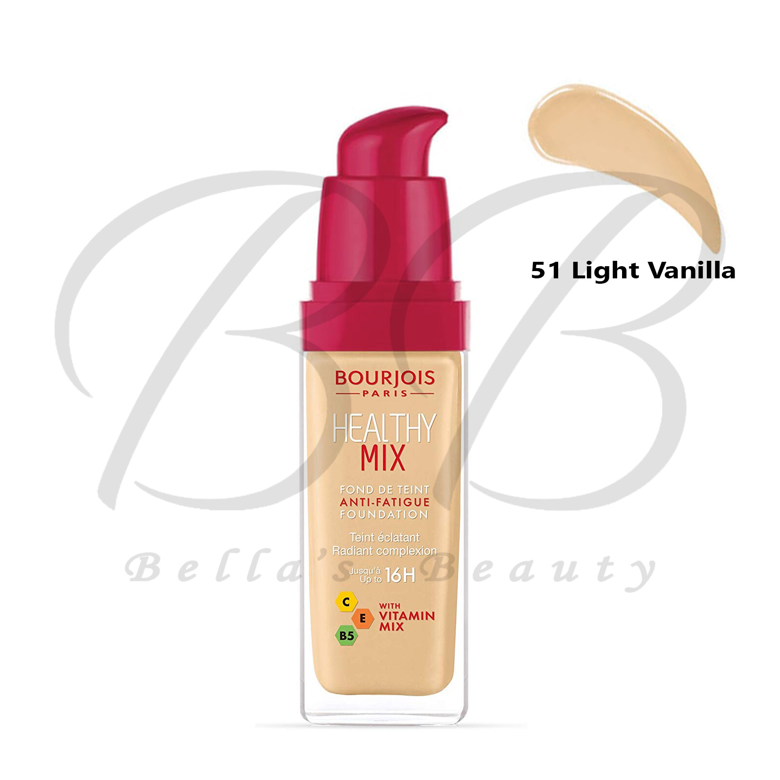 BOURJOIS Healthy Mix Anti-Fatigue Radiant Foundation with Vitamin Mix ...