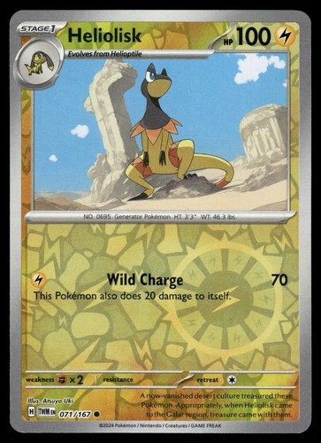 Heliolisk Reverse Holo 071/167 SV06: Twilight Masquerade Pokemon Card ...