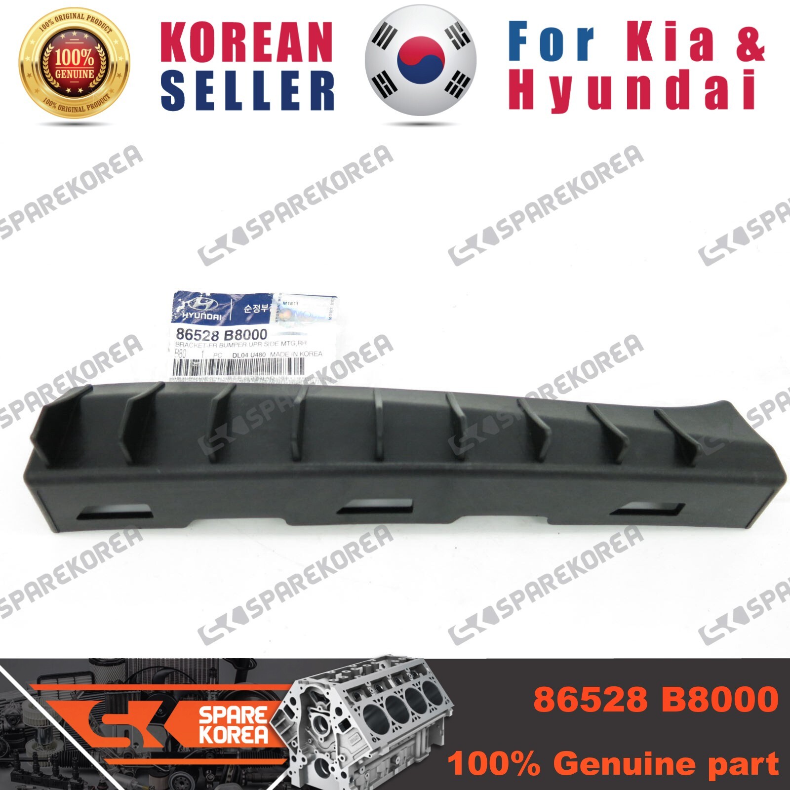 Genuine/OEM 86527B8000 BRACKET-FR BPR UPR SIDE MTG,RH for Hyundai New ...