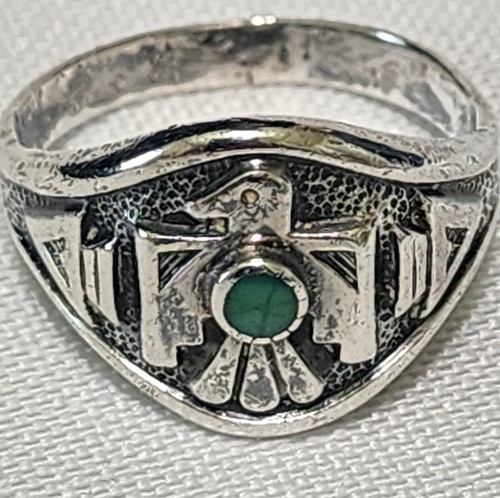 Vintage Bell Trading Post Navajo Thunderbird Sterling Silver Turquoise Ring 8.5 | eBay
