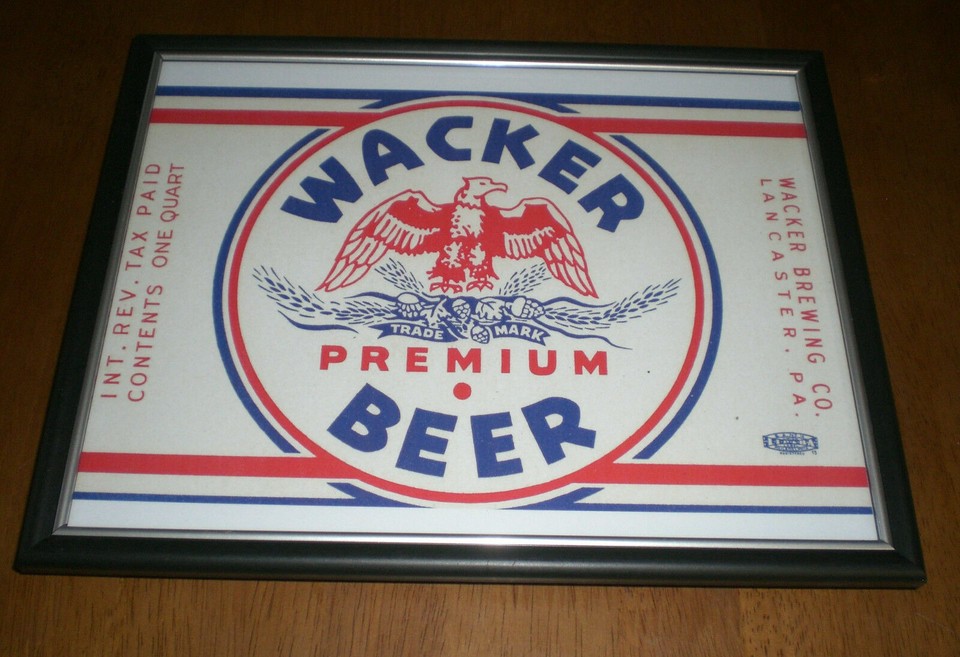 WACKER LITTLE DUTCH BRAND ALE or BEER BOTTLE LABEL FRAMED PRINTS - YOUR ...