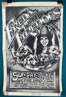 Poster: Freda & the Firedogs @Texas Opry House Priest. Signed by M Ball ...
