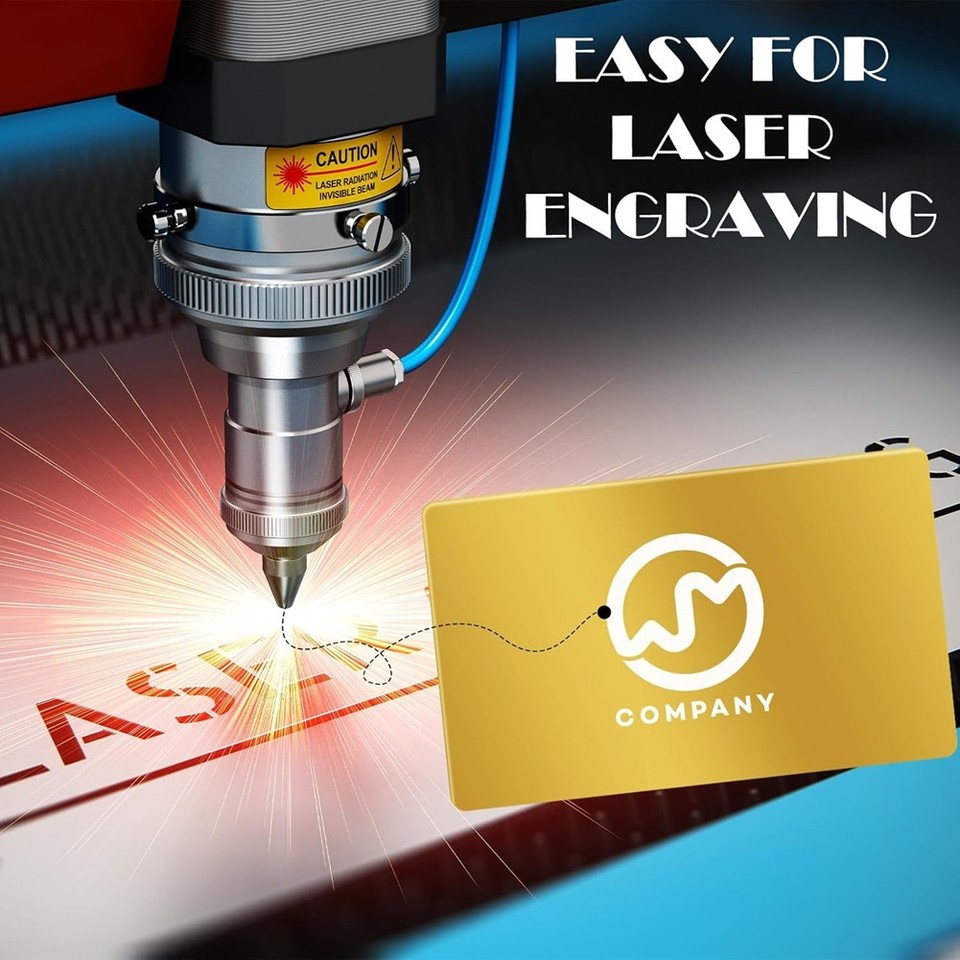 8X(100pcs Metal Engraving Blank Color Aluminum Sheets Engraving ...