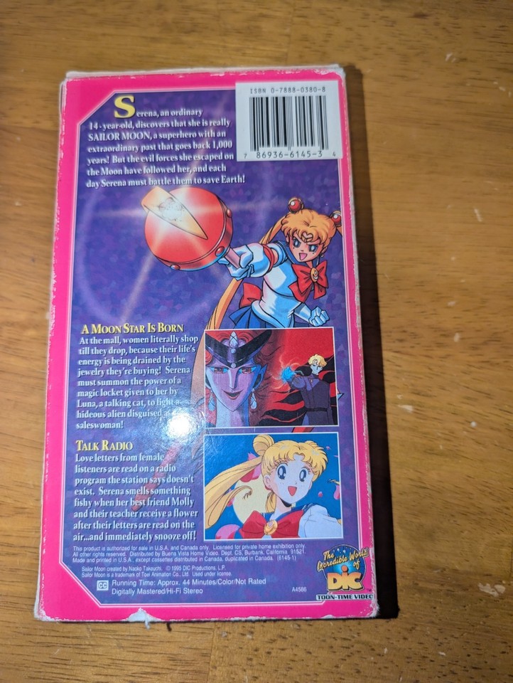 dic dubbed episodes 1 and 2 sailor moon vhs | eBay
