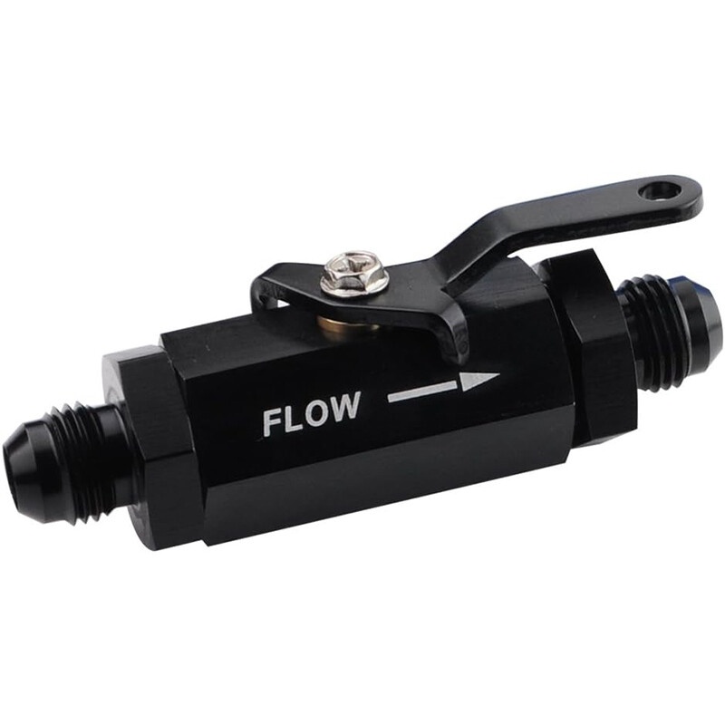 6AN-10AN Aluminum Inline Fuel Shut Off Valve Flow Control Cut Off w ...
