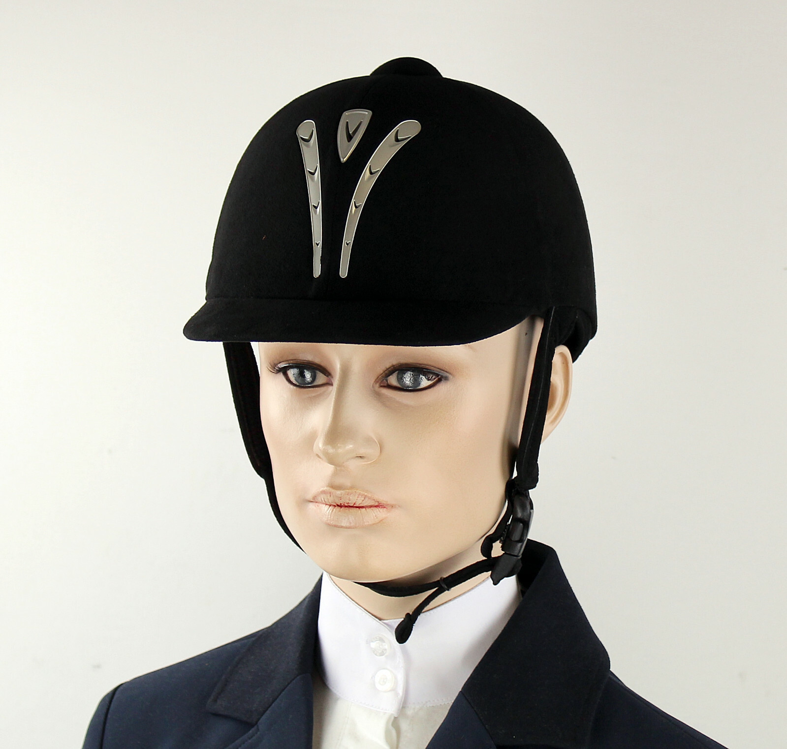 Riding Cap Derby Hi Lite in Black Microfiber Velvet | eBay