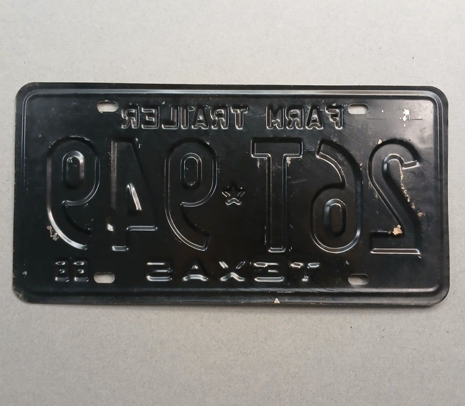 🐾 1966 TEXAS "FARM TRAILER" LICENSE PLATE (26T-949) UNUSED NOS | eBay