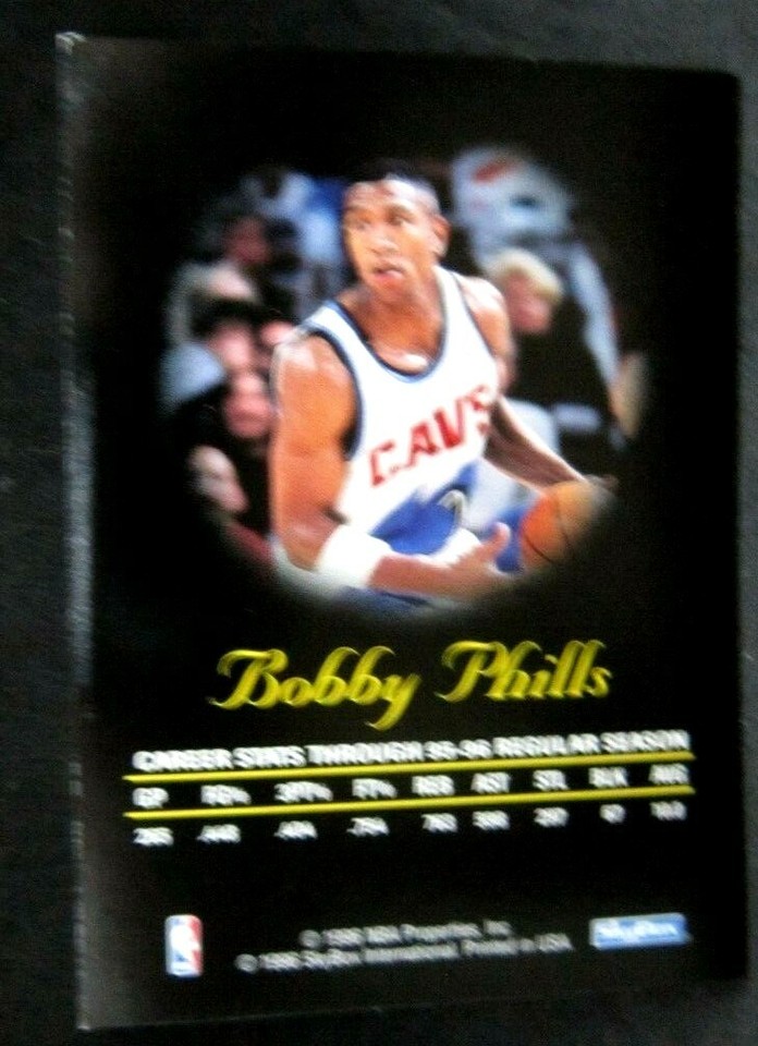 BOBBY PHILLS 1996-97 SKYBOX AUTOGRAPHICS STAMP AUTOGRAPH!CLEVELAND CAVS ...
