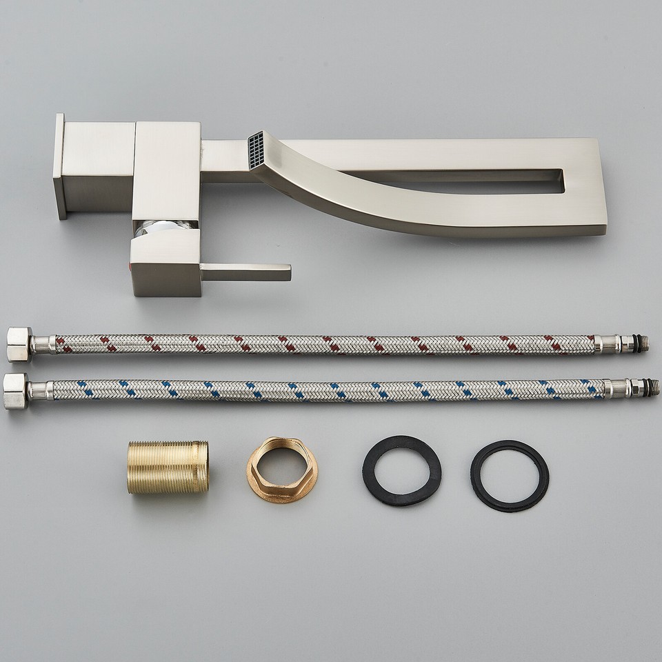 Bathroom Sink Faucet Single Handle Vanity Mixer Faucet Waterfall Basin ...