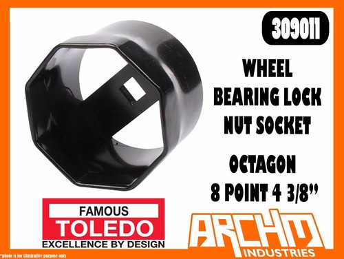 TOLEDO 309011 - WHEEL BEARING LOCK NUT SOCKET - OCTAGON 8 POINT 4 3/8 ...