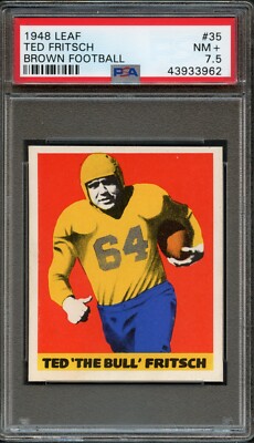 FB - 1948 Leaf - #35 - Ted Fritsch Brown Football - PSA 7.5 - NM+ | eBay